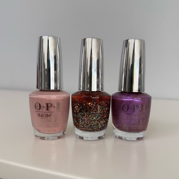 OPI | Makeup | Opi Infinite Shine 2 Set Pink Glitter And Purple | Poshmark